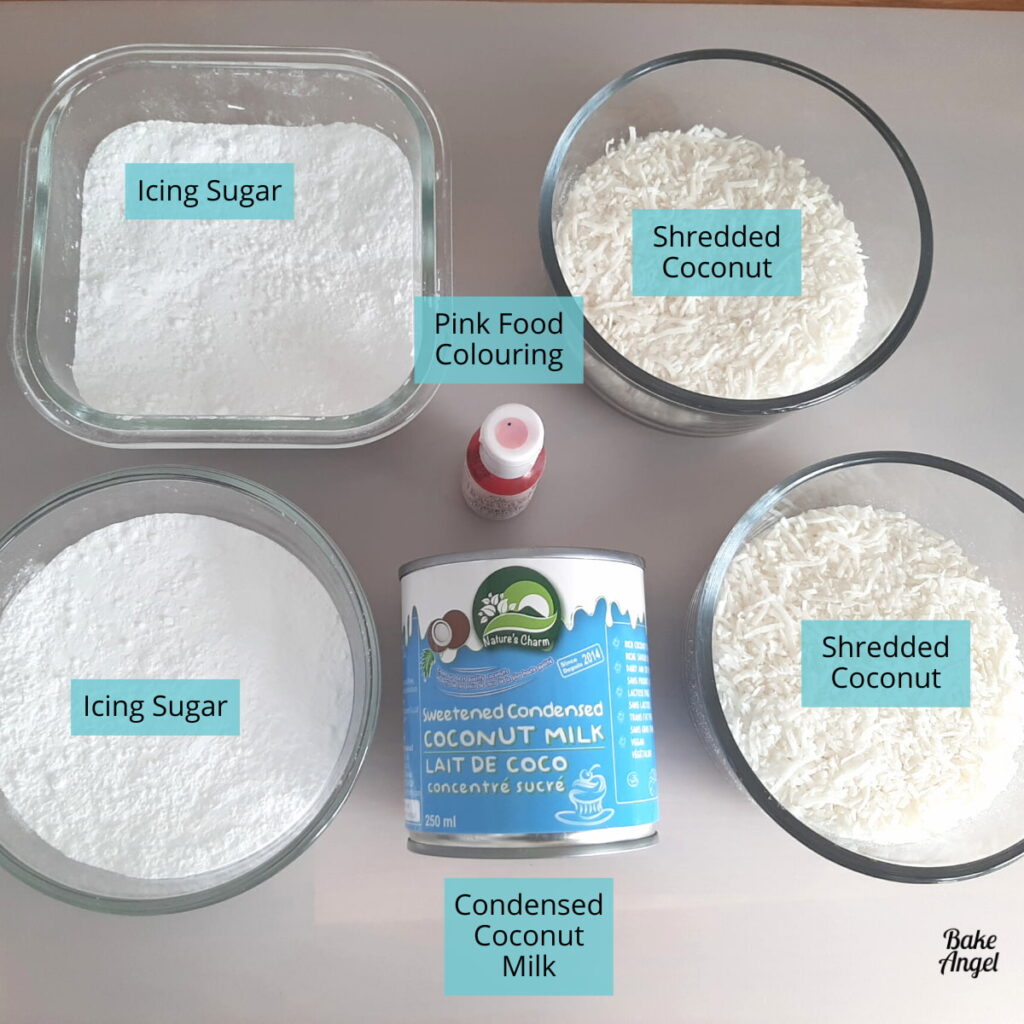 4 Ingredient Coconut Ice - Bake Angel