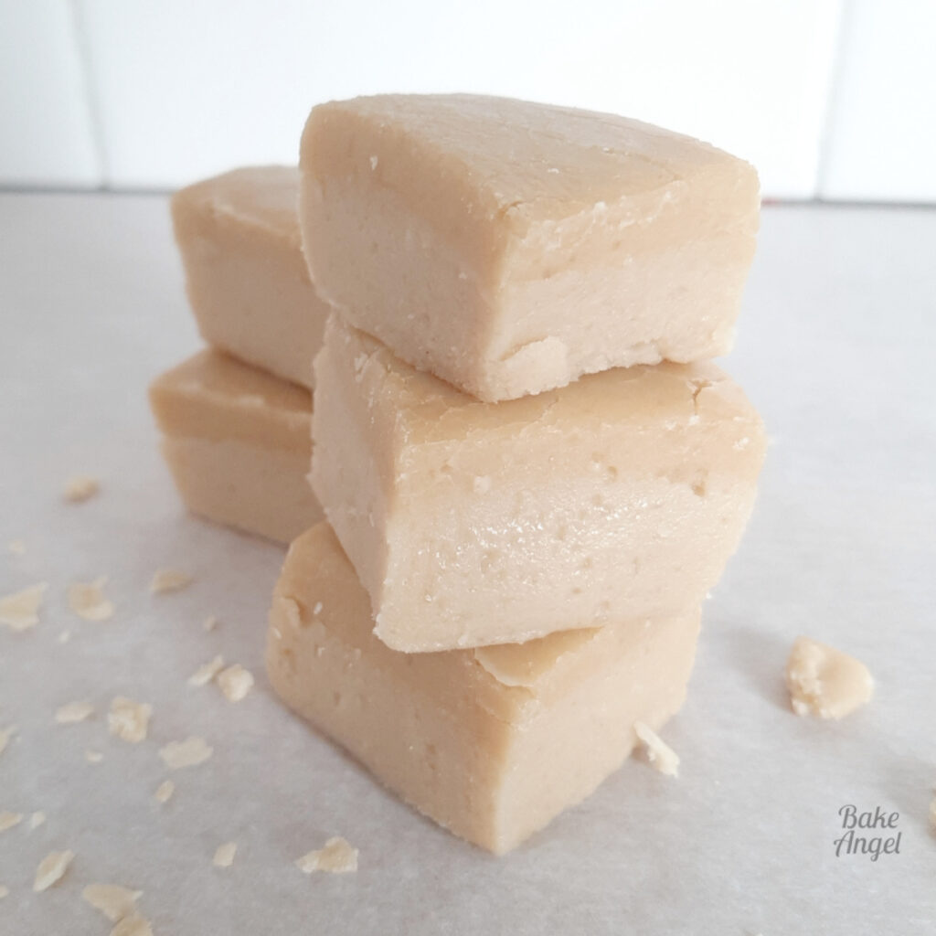 Microwave Vegan Vanilla Fudge - Bake Angel