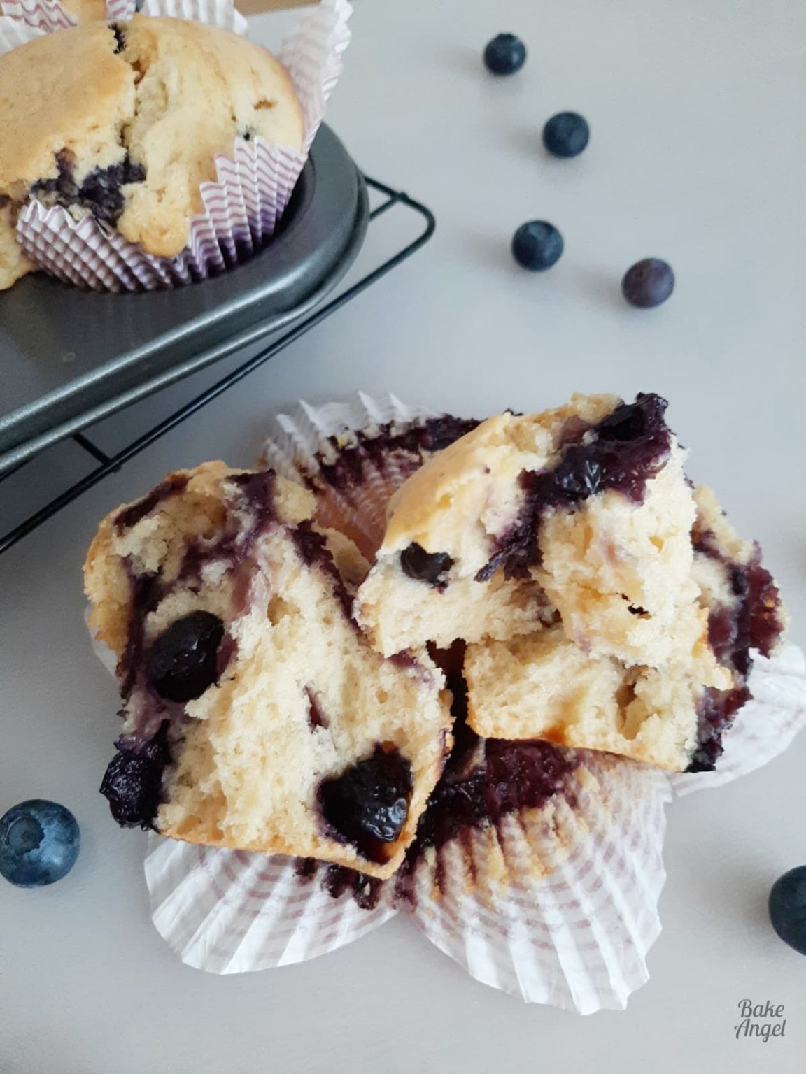 Dairy Free Blueberry Burst Muffins - Bake Angel