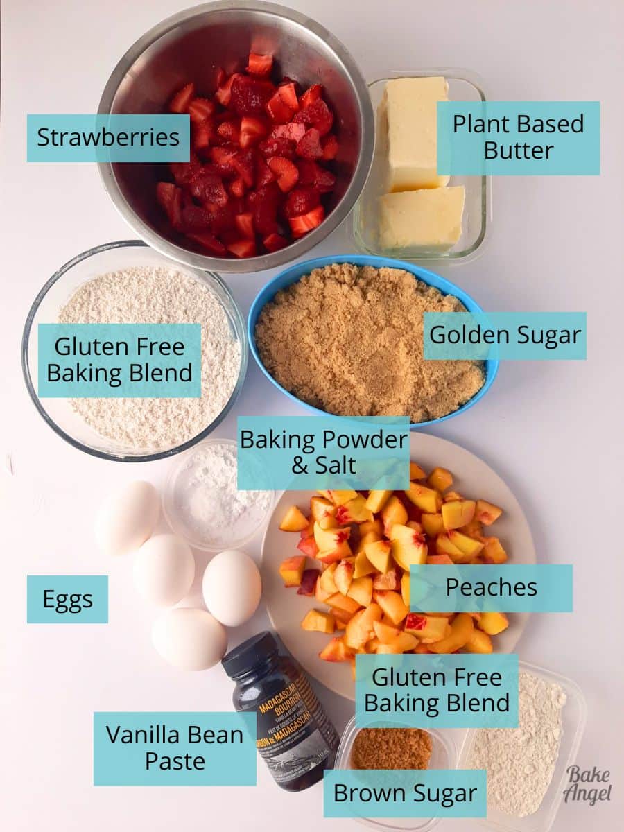 Summer Fruit Crumble Cake - Dairy and Gluten Free - Bake Angel